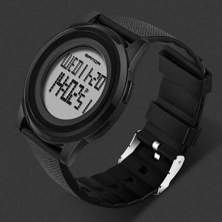 Sanda 337 Ultra-thin 9mm Sport Watch Men's Electronic Led Digital Wrist ...