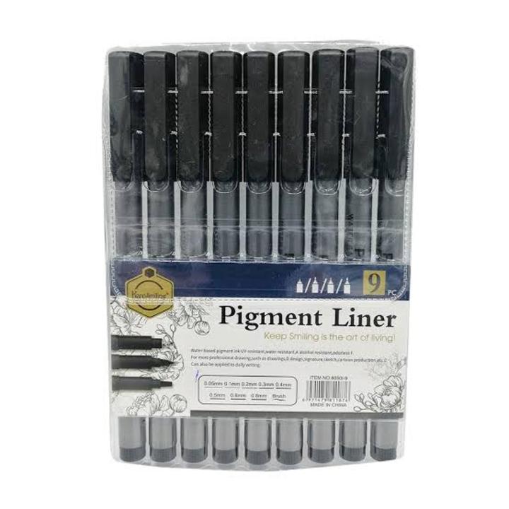 Artist 9pcs set Pigment Liner / Micron Ink Marker Pen For Drawing ...