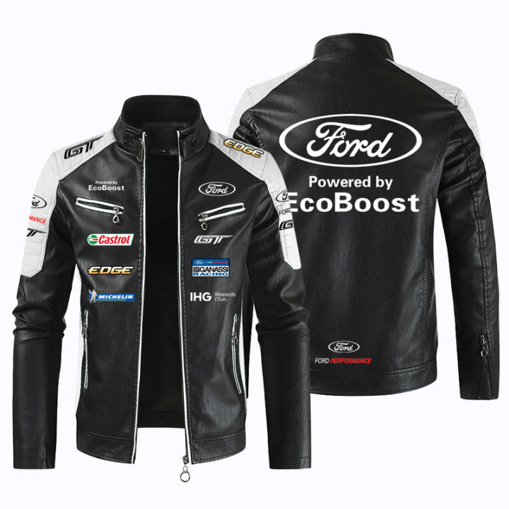F1 racing suit men's motorcycle leather jacket suitable for Ford FOR D ...