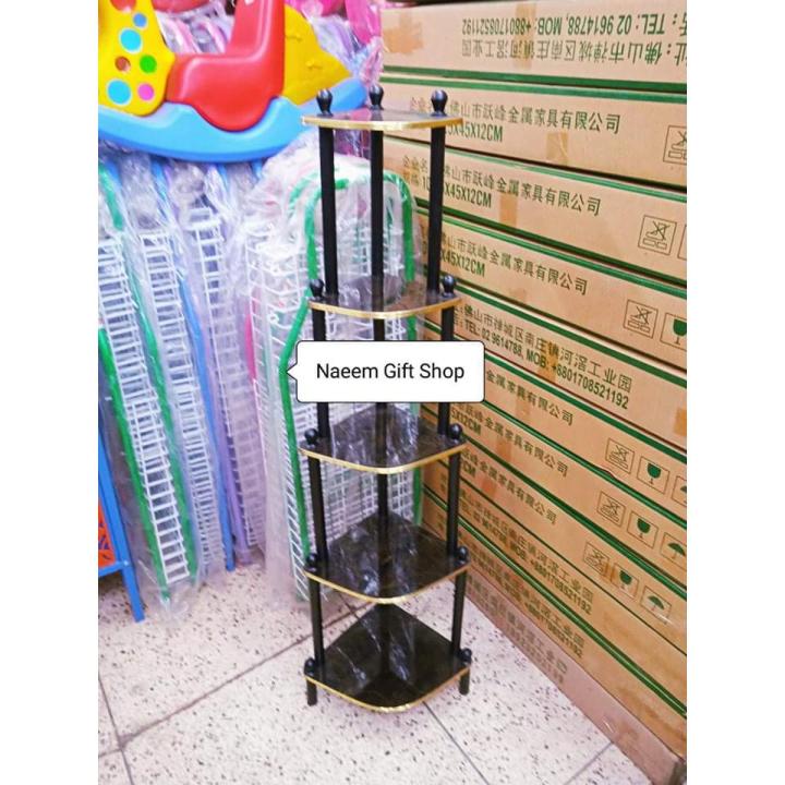 Golden boarder partex corner shelf - Book Shelf | Daraz.com.bd