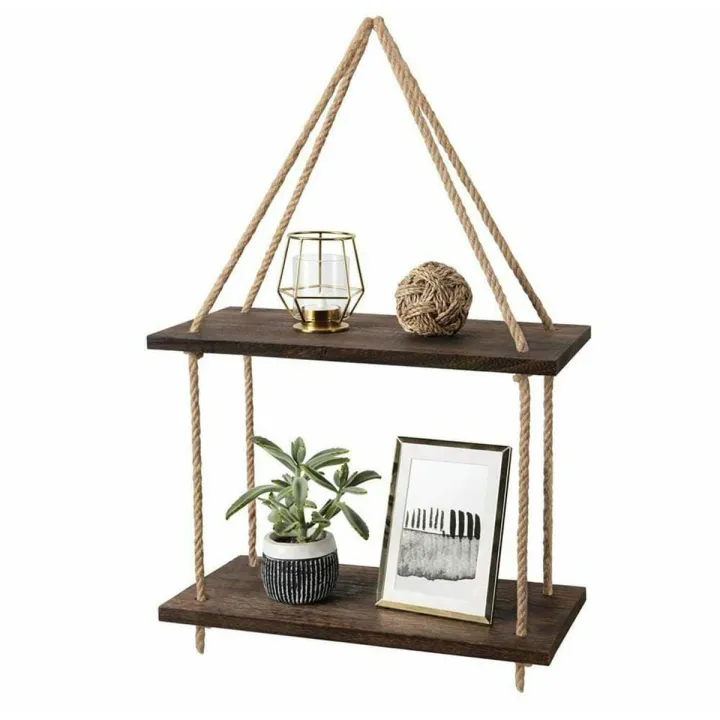 Gorjon Wooden Wall Rack - 2 Shelves - Book Shelf - Book Shelf | Daraz ...