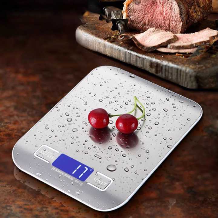 10 Kg digital Kitchen Scale Stainless Steel Weighing Scale Food Diet ...