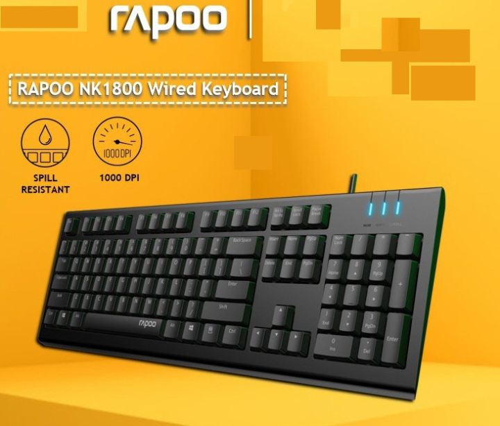 Rapoo NK1800 Wired USB Keyboard | Daraz.com.bd