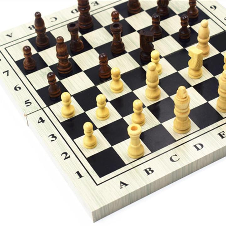 【Happy baby toy store】Chess Game International Chess Set Wooden Chess ...