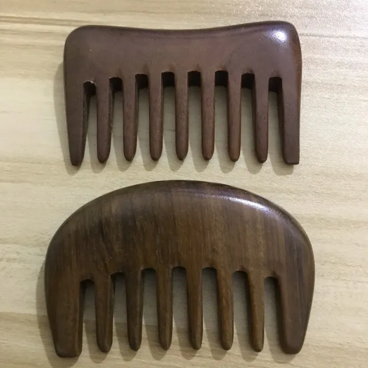 9cm long black gold silk sandalwood massage comb, 1.3cm thick and 5.4cm ...