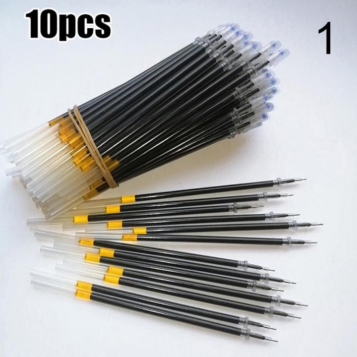 New 10pc Gel Pen 0.5mm Pen & Refill Rod Blue Black Ink Writing Tool ...