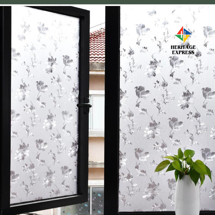 120x60cm Self-Adhesive Frosted Privacy Window Film Insulate Heat ...