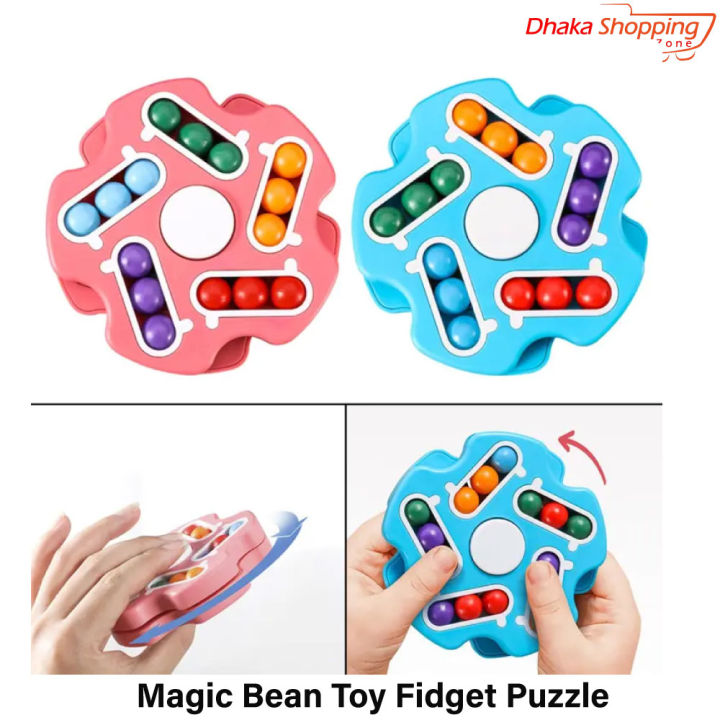 Toy Children Fingertip Magic Disc Rotating Magic Bean Toy Fidget Puzzle ...
