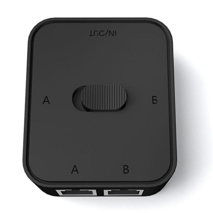 2 Ports RJ45 CAT6 LAN HUB Network Switch Box Selector For Laptop 2 in 1 ...