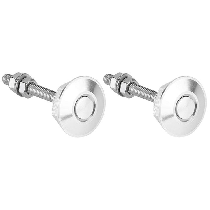 Long Push Button Quick Release Hood Pins Bonnet Lock Clip Latch Bumper ...