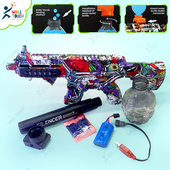 Electric Gel Ball Blaster AEG AKM-47 Lightning Splatter Ball Blaster ...