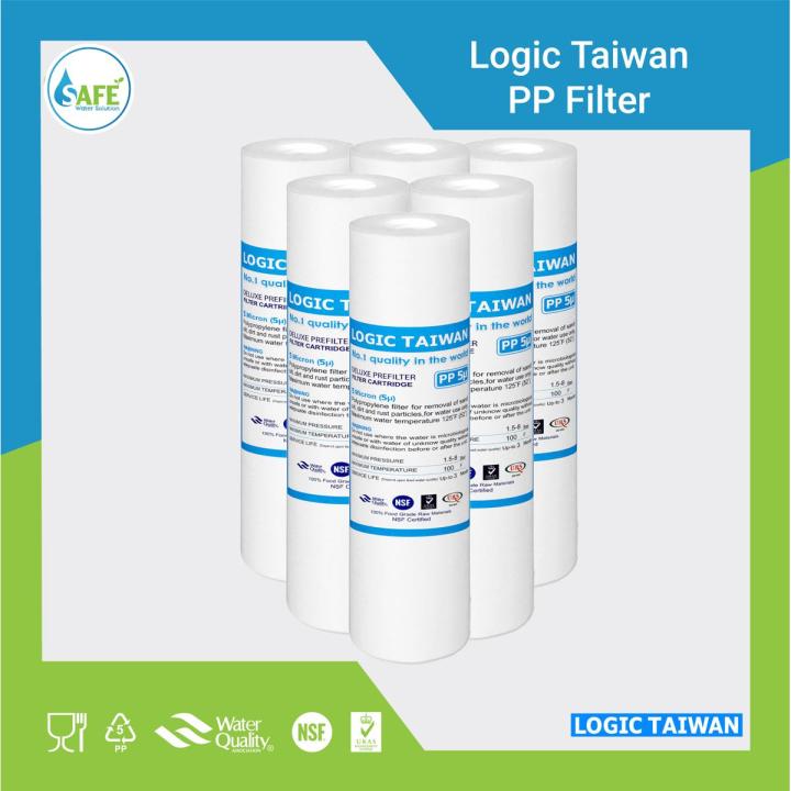 Logic Taiwan 5 Micron 5 Piece PP Sediment Filter Water Purifier ...