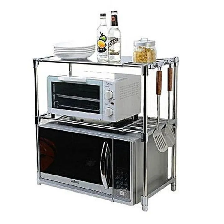 Microwave Oven Storage Racks - Silver | Daraz.com.bd