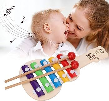 Baby Toys Kids Toys Wooden 5-Note Xylophone Toy | Daraz.com.bd