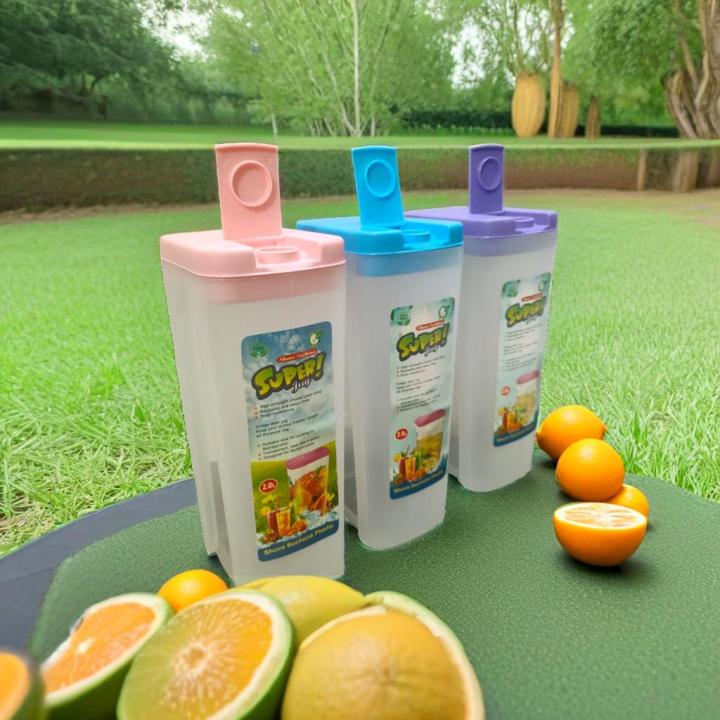 2L Food Grade Plastic Juice Jar with Lid Multipurpose Leakproof ...