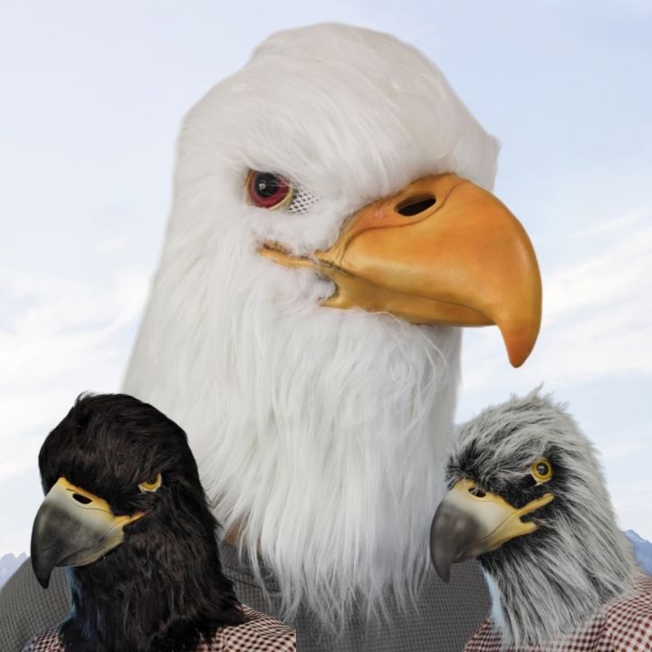 Wild Eagle Mask Cosplay White Animal Headgear Prank Prop Dress Up Bird ...