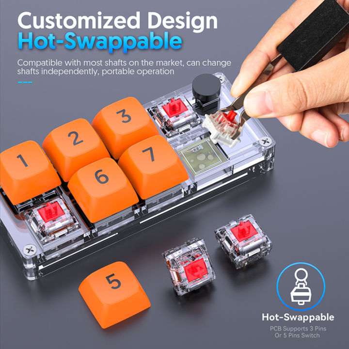 8 Key Shortcut Macro Programmable Fully Hot Swappable Mechanical Switch ...