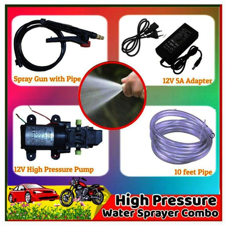 Car & Bike Washer pump Combo Water Pump Hose Pipe Spray Gun Full Set ...