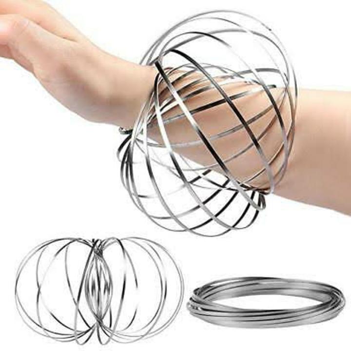 Magic Ring Decorative Interactive Flow Kinetic Spring Stainless Steel ...