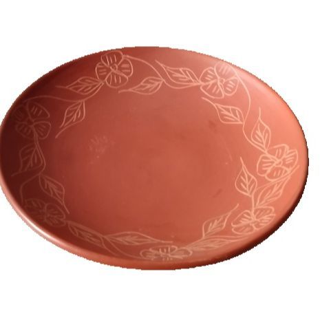 Clay plate 2 pieces Matir plate. Clay Round Plate. Natural Clay ...