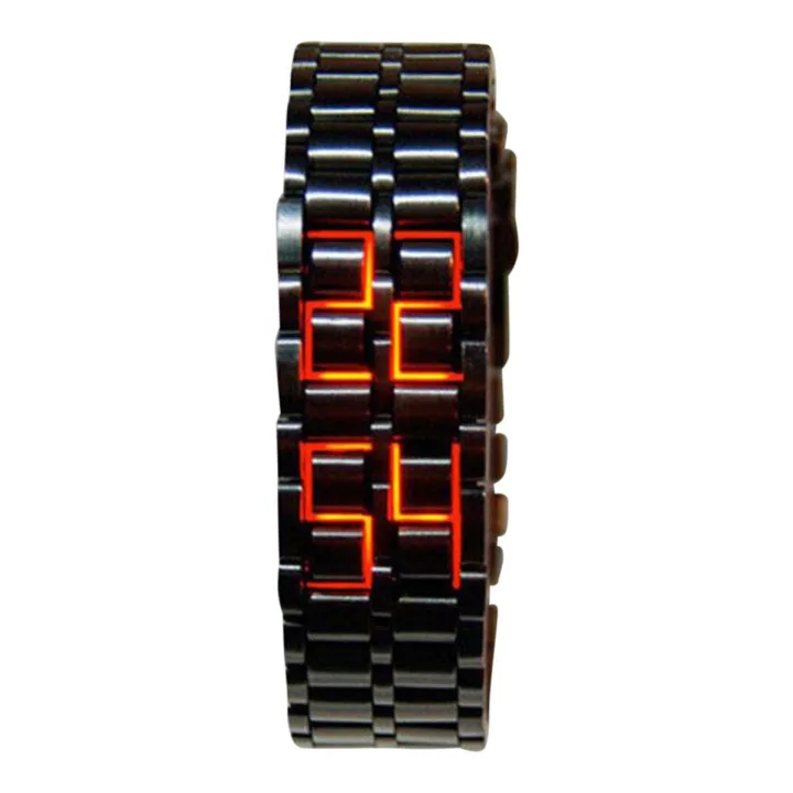 Samurai chain Strap LED Faceless Watch | Daraz.com.bd