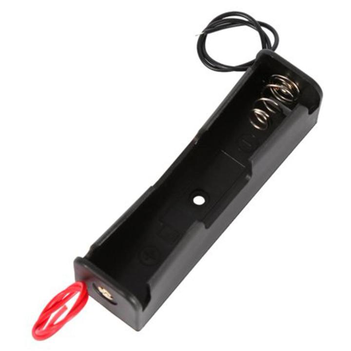 3.7V 18650 Battery Holder Cell Box Batteries Case Black one cell -2pcs ...