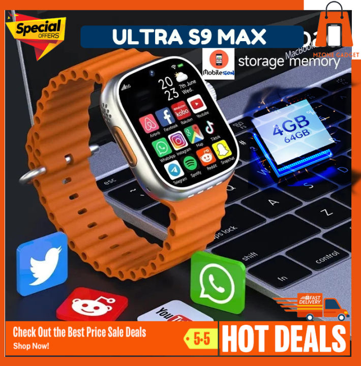 ULTRA S9 Max Android Smartwatch Dual Camera 4GB/64GB Smartwatch | Daraz ...