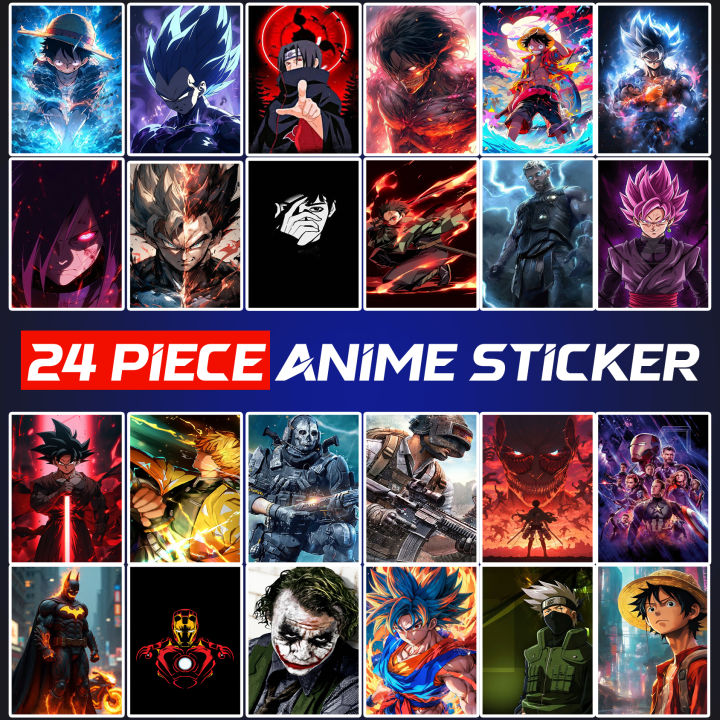 Pack of 24 Piece Anime Wall Sticker Collage | Sticker for Wall ...