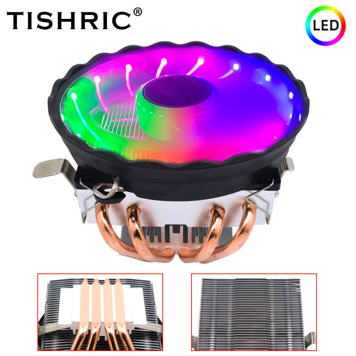 【Worth-Buy】 colored lights TISHRIC Processor Cooler CPU Cooling Fan RGB ...