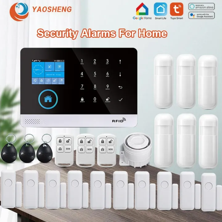433MHz Wireless WIFI GSM Home Security Alarm System For Tuya Smart Home ...