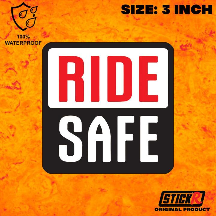 Ride Safe Logo RIDE SAFE Waterproof Sticker With Free Gift