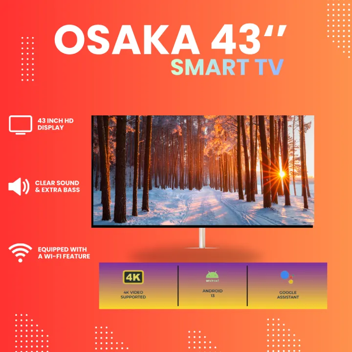 Osaka 43" 4K Frameless Smart Android LED TV | Daraz.com.bd