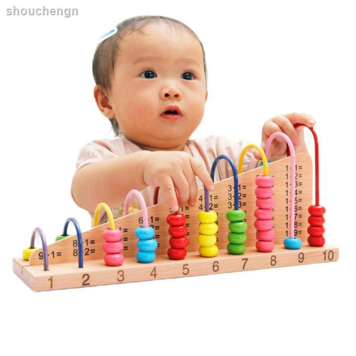 Baby Count Learning Wooden Toy Double-Sided Calculation Shelf Abacus ...