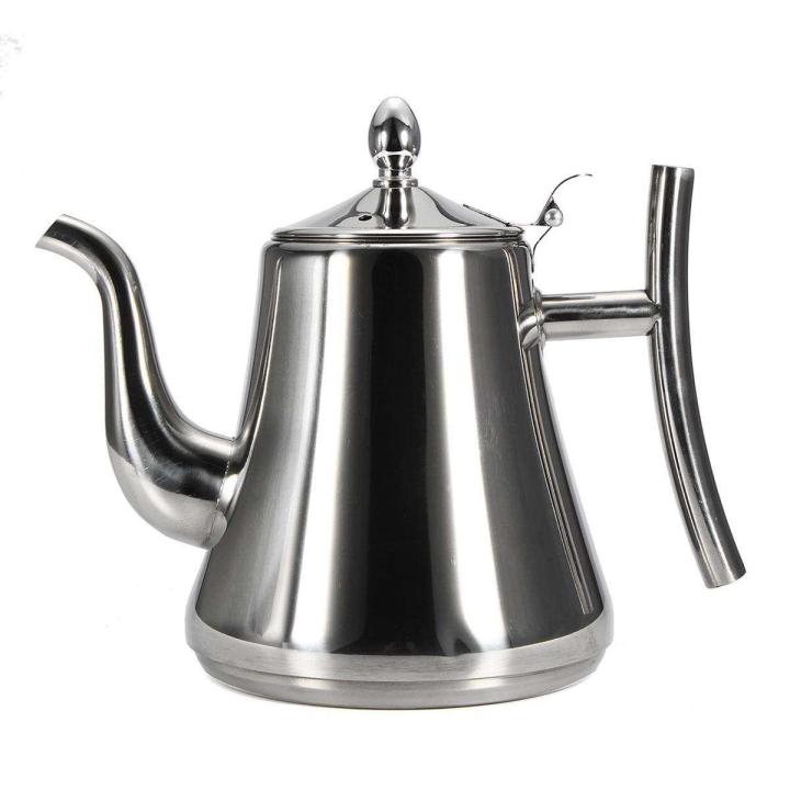 500ML Stainless Steel Tea Pot Coffee Tea Pot Water Kettle With Strainer ...