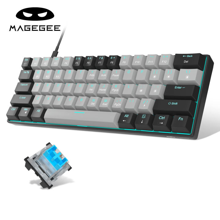 MageGee 60% Mechanical Keyboard, Gaming Keyboard with Blue Switches and ...