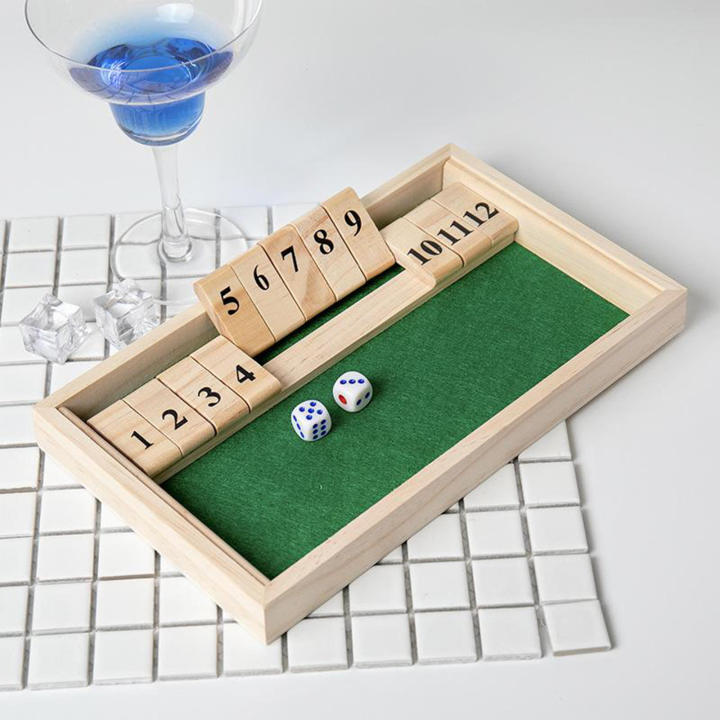 Classic Shut the Box Bar Board Dice Game Family Travel Toy Tabletop ...