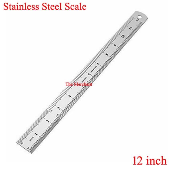Stainless Steel Ruler/Scale - 30cm / 12 inch - 1pc | Daraz.com.bd