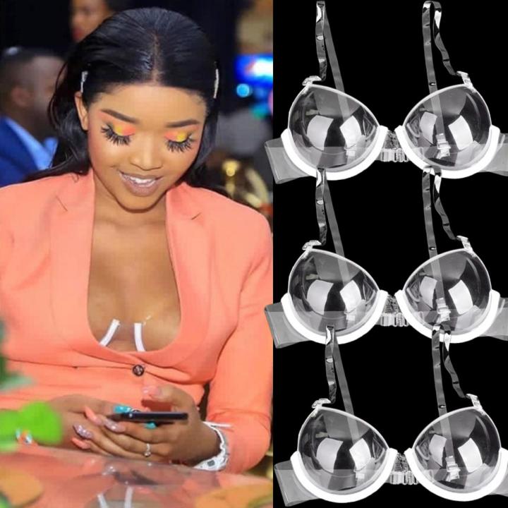 Clear push up bra store