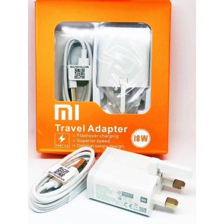 MI Travel Charger For Xiaomi Mi All smart phone Fast Charger 18W- Type ...