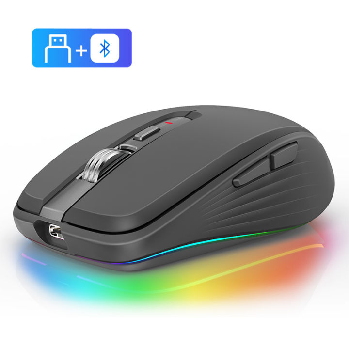 Original FMOUSE M303 Wireless Mouse Type-C Bluetooth 2.4G Dual Mode ...