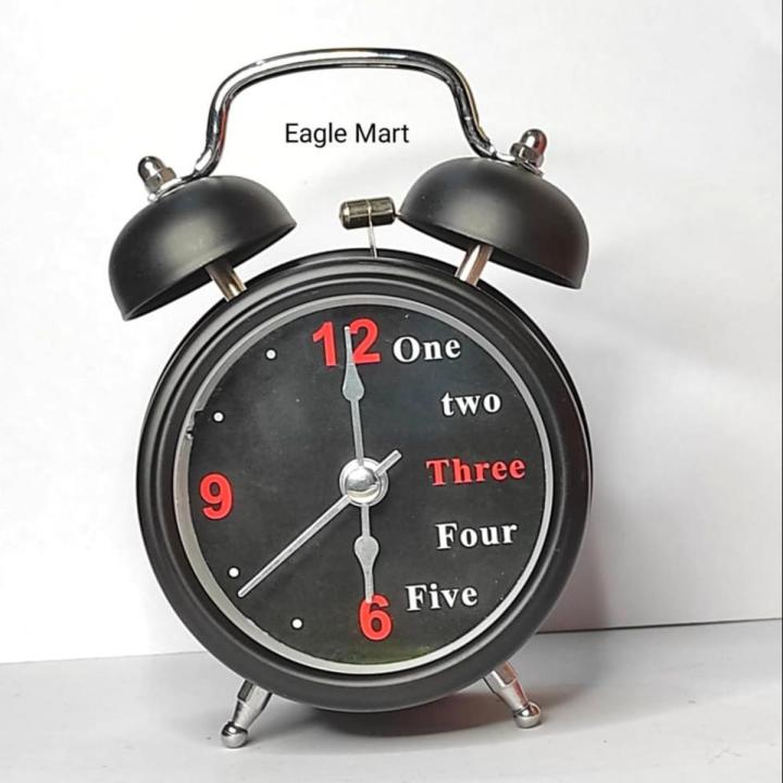 Metal Alarm Clock - Black | Daraz.com.bd