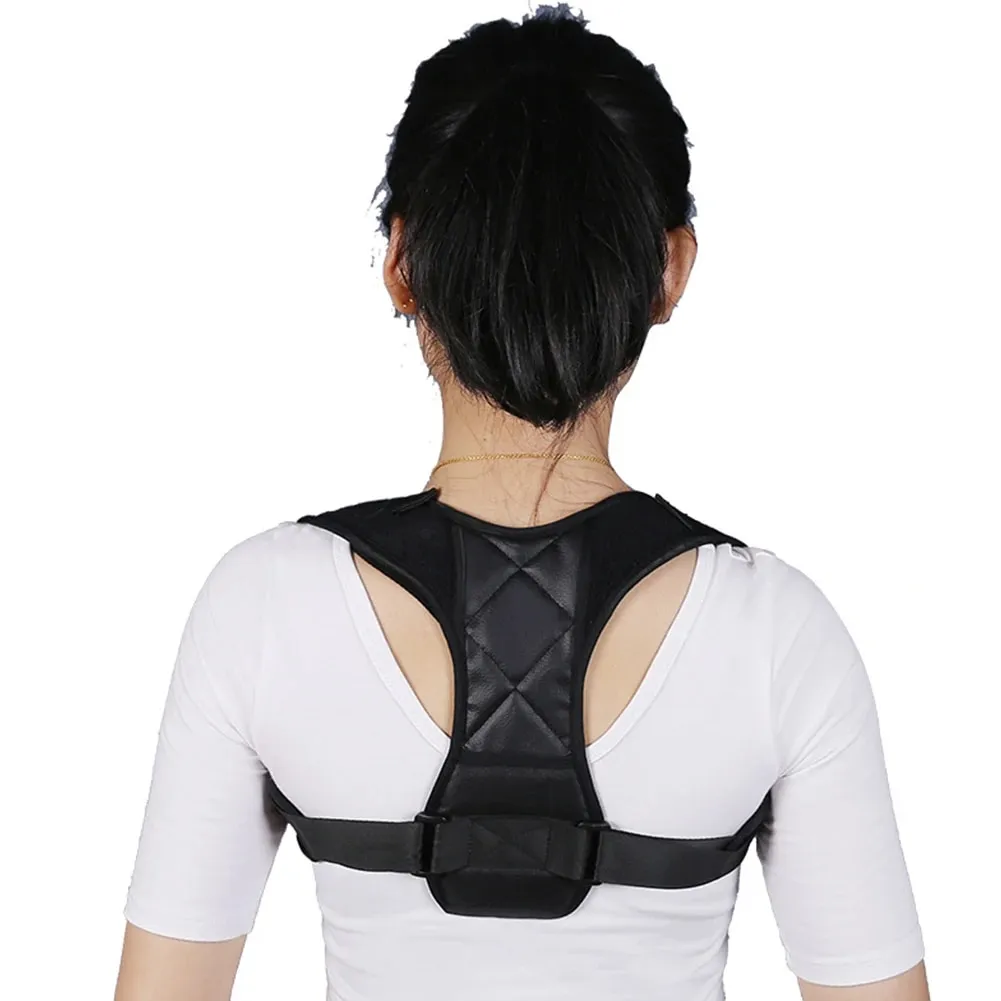 Adjustable Back Posture Corrector Shoulder Spine Support Lumbar ...