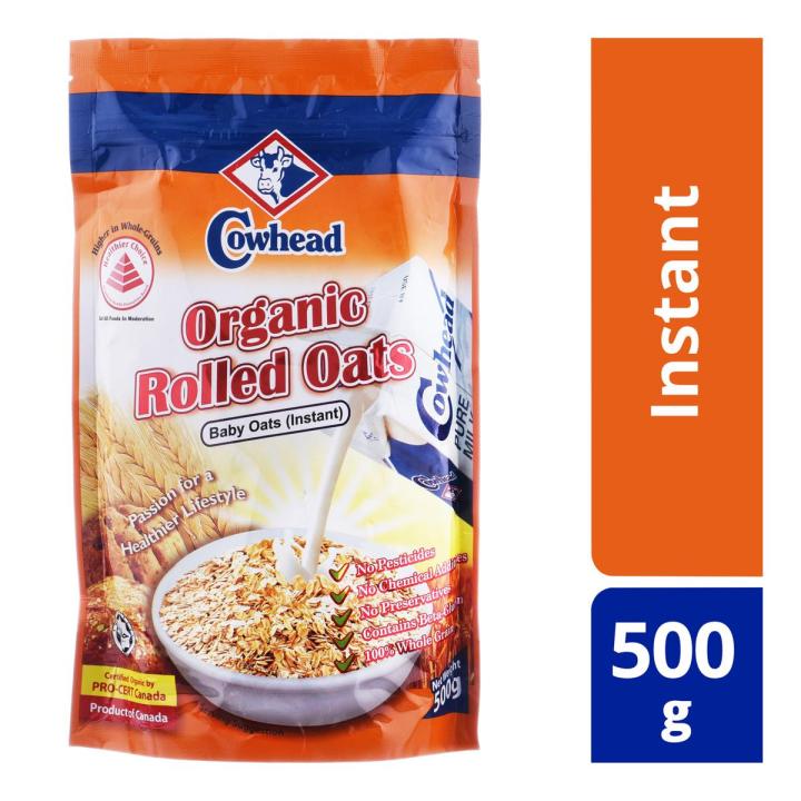 Cowhead Organic Baby Rolled Instant Oats - 500 gm | Daraz.com.bd