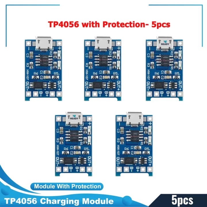 TP4056 1A Battery Charging Module with Protection-Micro B USB | Daraz.com.bd