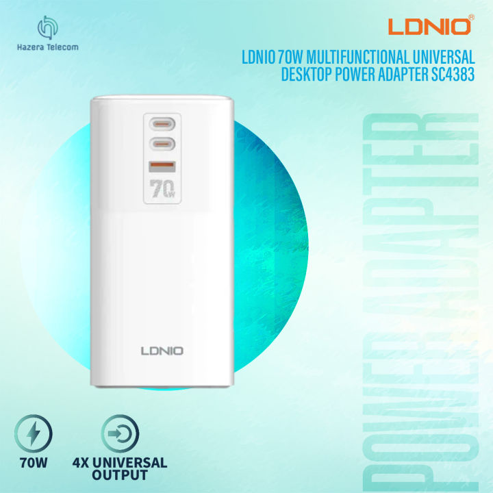 LDNIO 70W Multifunctional Universal Desktop Power Adapter SC4383 ...