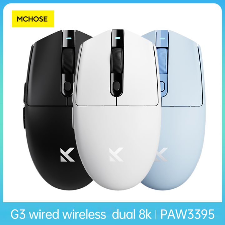 Mchose G3 Wireless Gaming Office Mouse 2.4g Bluetooth 8K Mouse Three-mode Lightweight Paw3395 ...