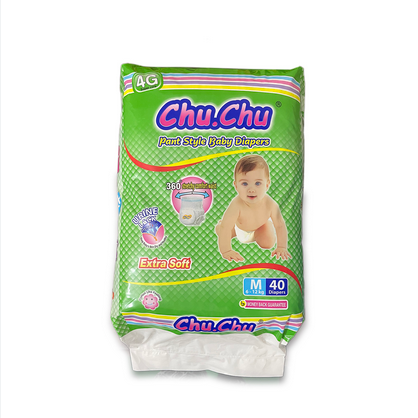 Chu Chu Pants System Baby Diapers (M Size) (6-12kg) (40Pcs) | Daraz.com.bd