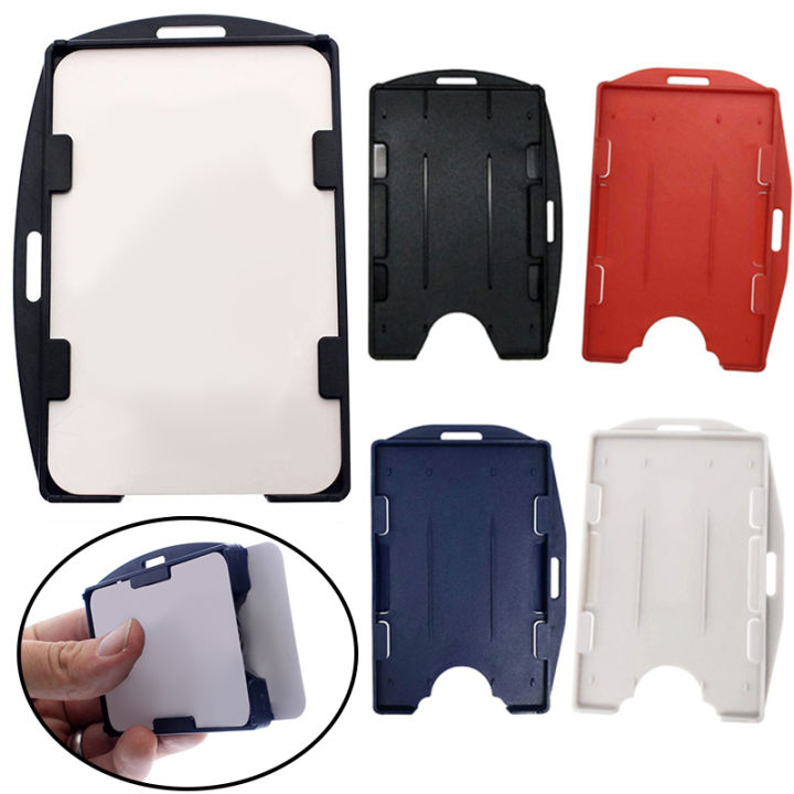 Practical Hard PLastic Badge Work ID Card Holder Protector Cover Case ...