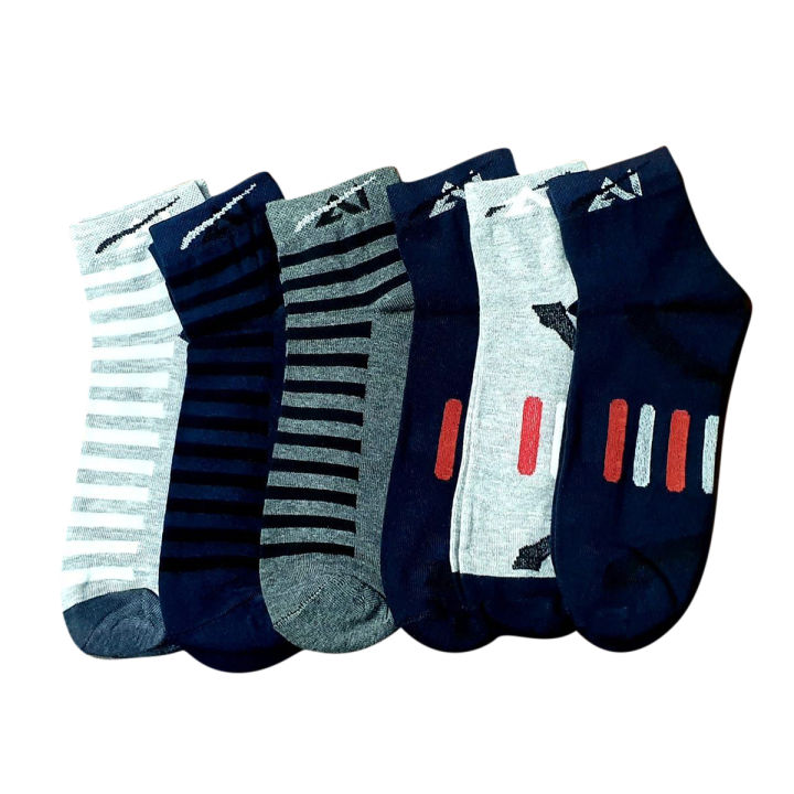 Comfortable Cotton Socks for Men, 6 Pairs Combo and Type - Ankle Socks ...