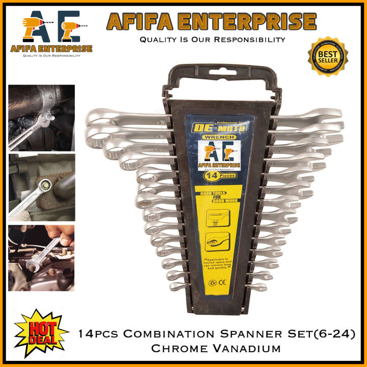 14Pcs Combination Spanner Set, Combination Wrench Set (6,7,8,9,10,11,12 ...